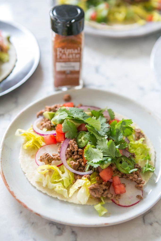 Super Easy Beef Tacos Primal Palate Paleo Recipes