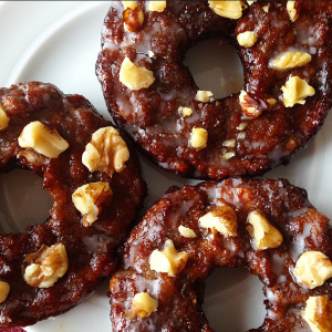 Paleo Maple Glazed Banana Walnut Donuts | Primal Palate | Paleo Recipes