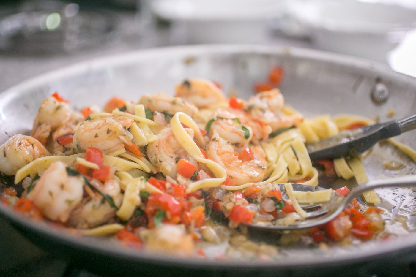 Super Gyro Shrimp Fettuccine Recipe | Primal Palate | Paleo Recipes