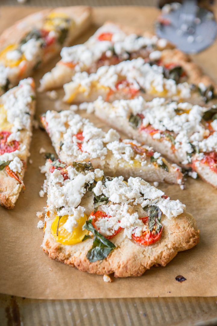 Tomato, Basil, and Ricotta Flatbread | Primal Palate | Paleo Recipes
