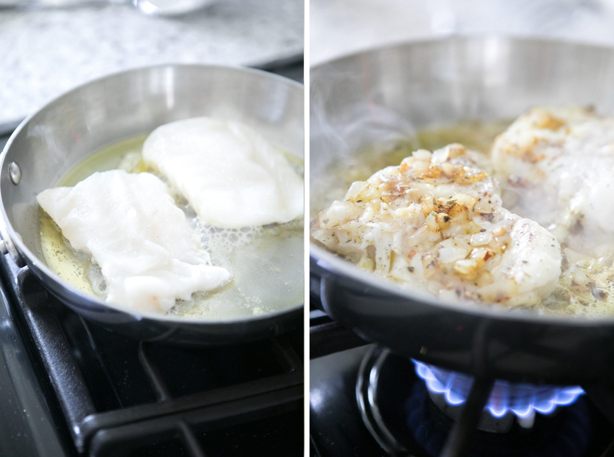 Pan Seared Cod with Herbs and Lemon | Primal Palate | Paleo Recipes
