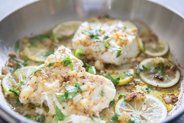 Pan Seared Cod with Herbs and Lemon | Primal Palate | Paleo Recipes